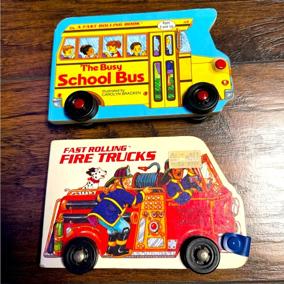 Source Unknown | Toys | Vintage Book Toys Lot Fast Rolling Fire Truck ...